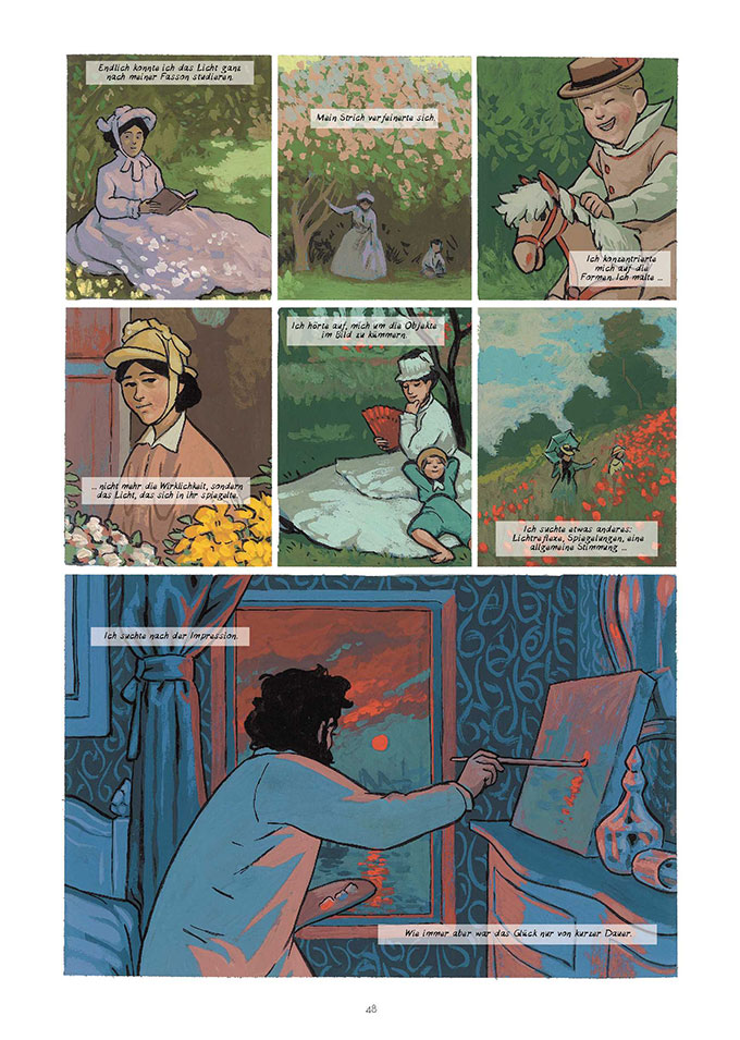 Monet sucht nach Licht. Biografie trifft auf Comic.